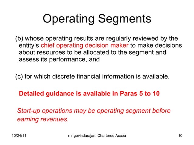 Operating segments final | PPT