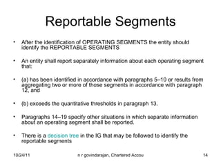 Operating segments final | PPT | Business Accounting & Finance | Business
