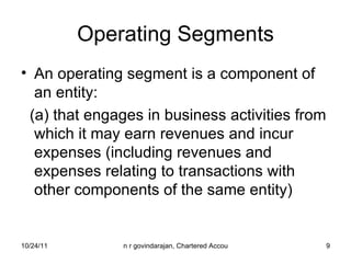 Operating segments final | PPT | Business Accounting & Finance | Business