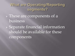 Operating Segments – Ifrs 8 | PPTX