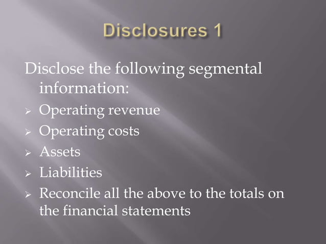 Operating Segments – Ifrs 8 | PPTX | Business Accounting & Finance ...