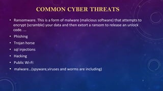 CYBER SECURITY AWARENESS.pptx [Read-Only].pptx | Internet Safety ...