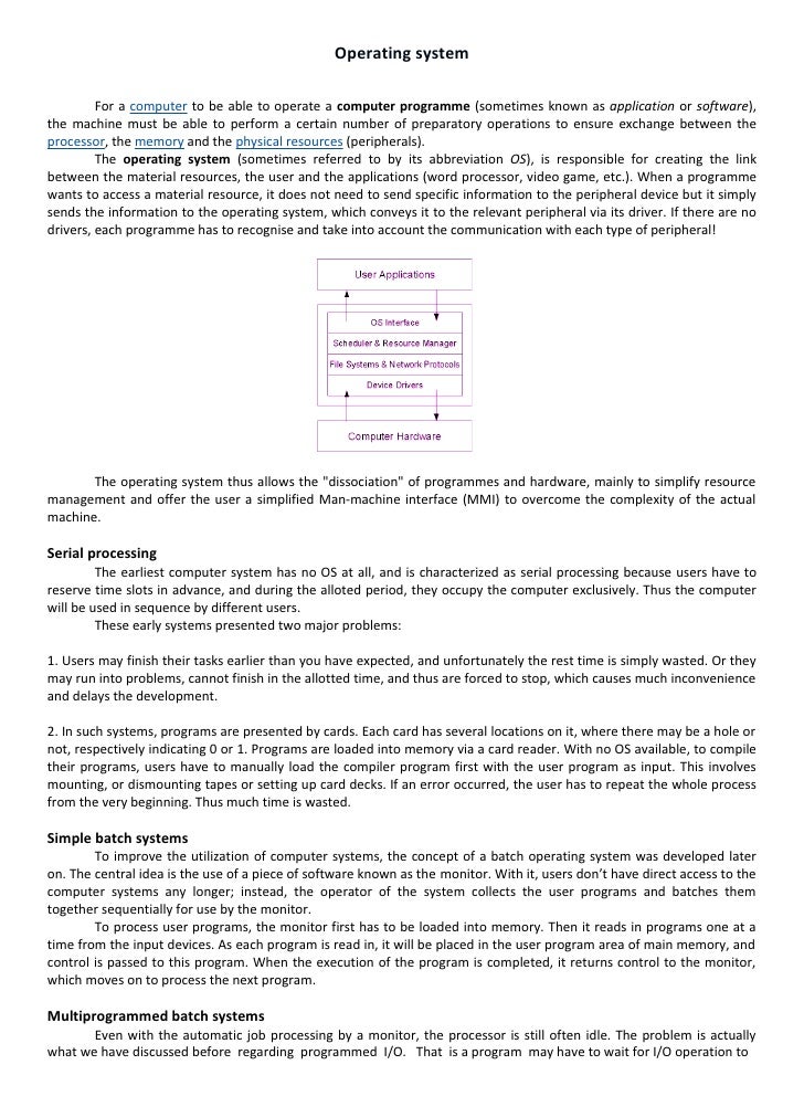 Disadvantages Of Serial Processing Operating System - techcrimson