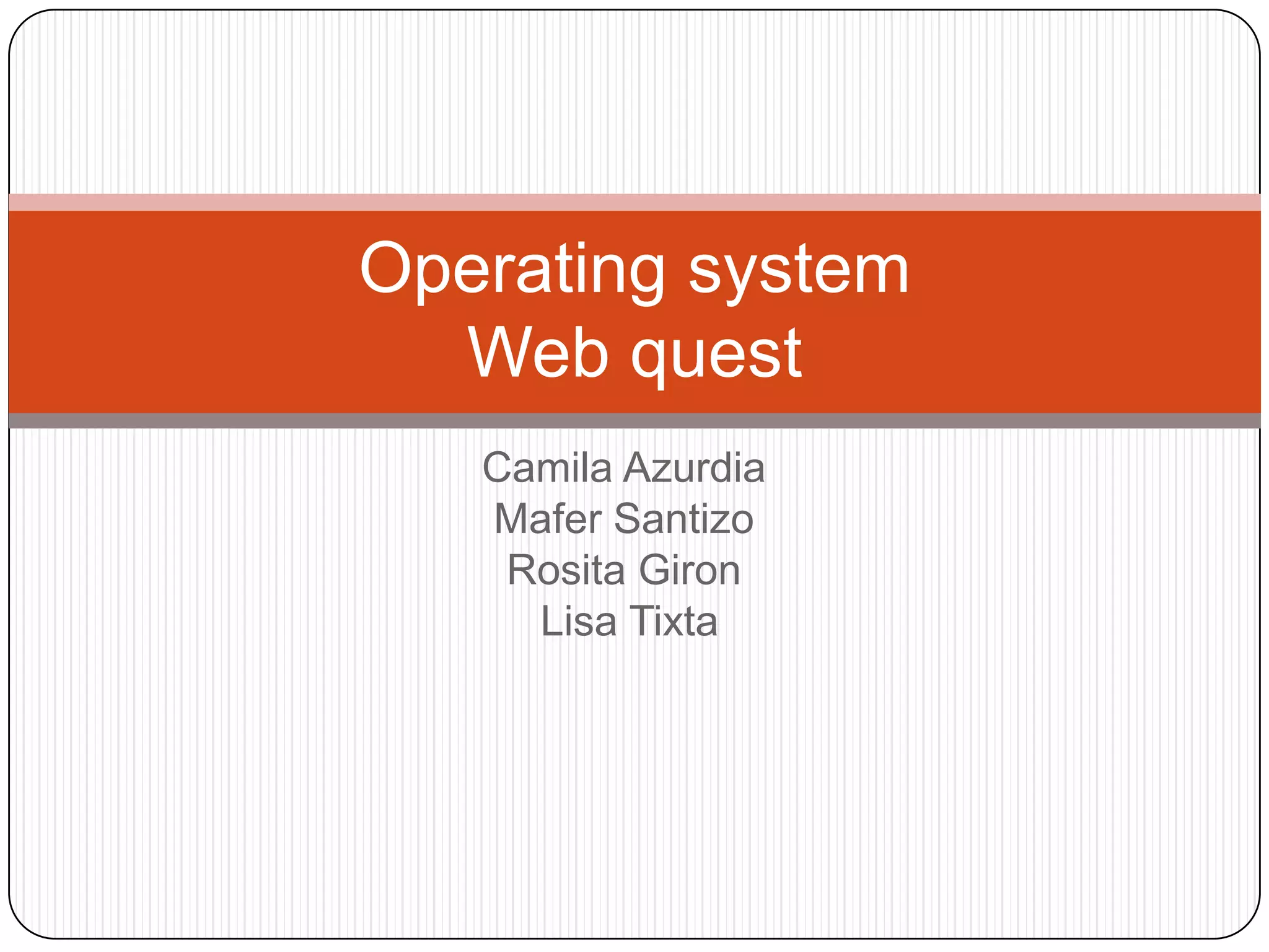 Operating system | PPT