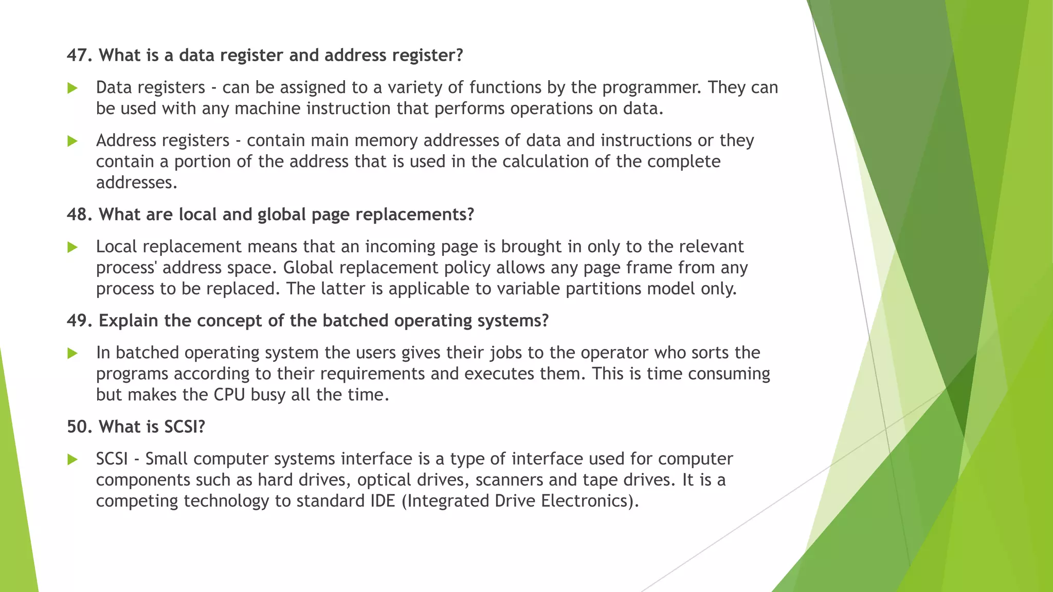 Operating system interview question | PPTX