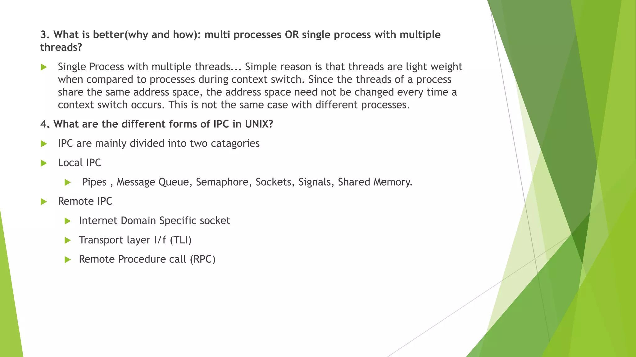 Operating system interview question | PPTX
