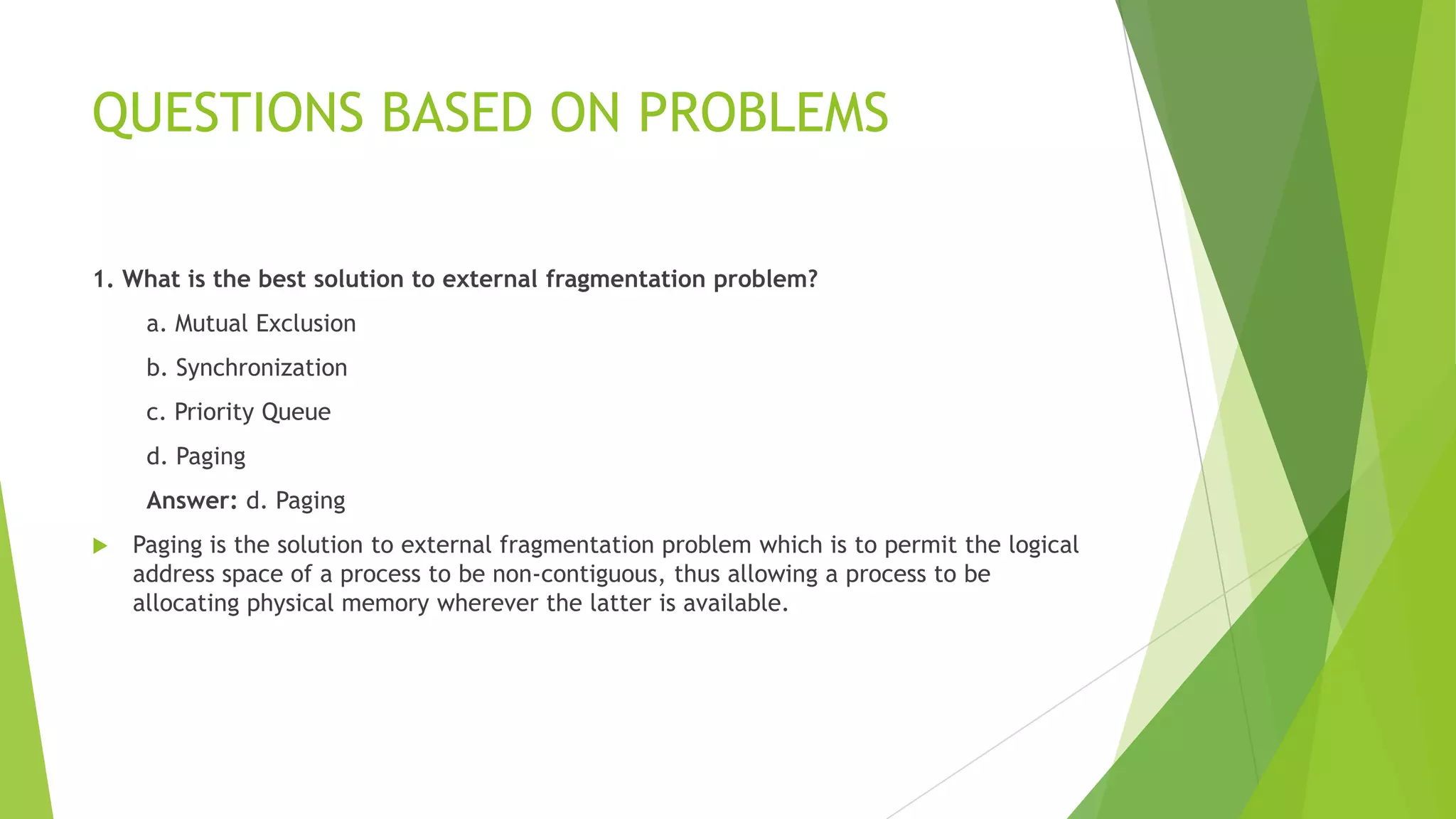 Operating system interview question | PPTX