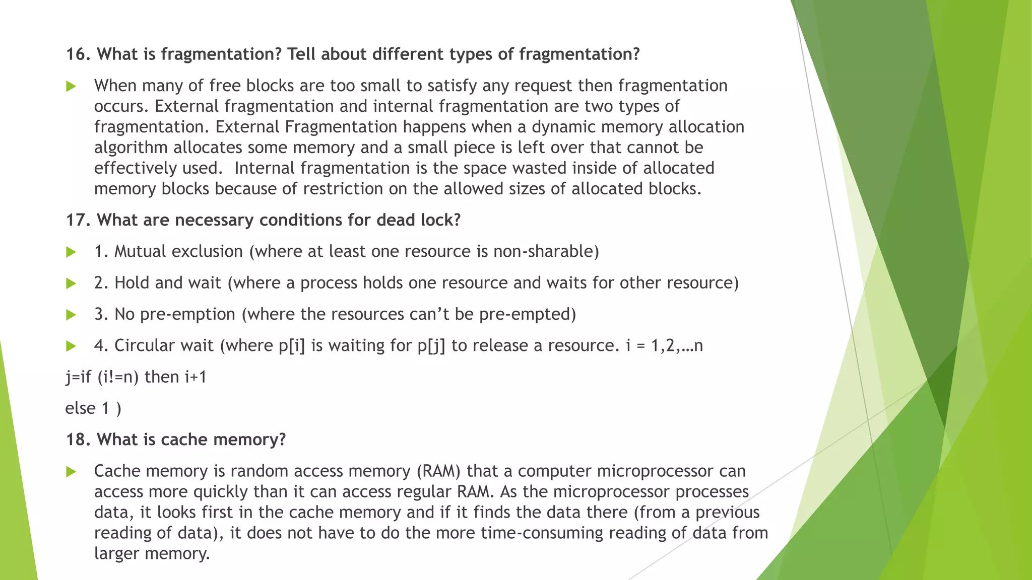 Operating system interview question | PPTX