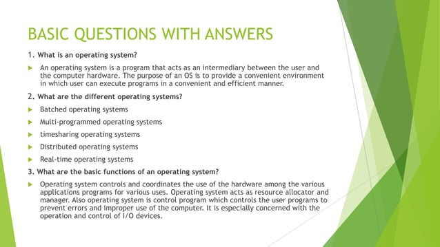Operating system interview question | PPTX