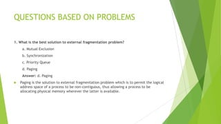 Operating system interview question | PPTX