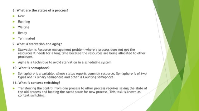 Operating system interview question | PPTX