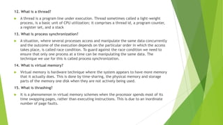 Operating system interview question | PPTX