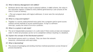 Operating system interview question | PPTX