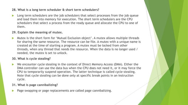 Operating system interview question | PPTX