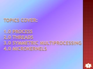 Process, Threads, Symmetric Multiprocessing and Microkernels in ...