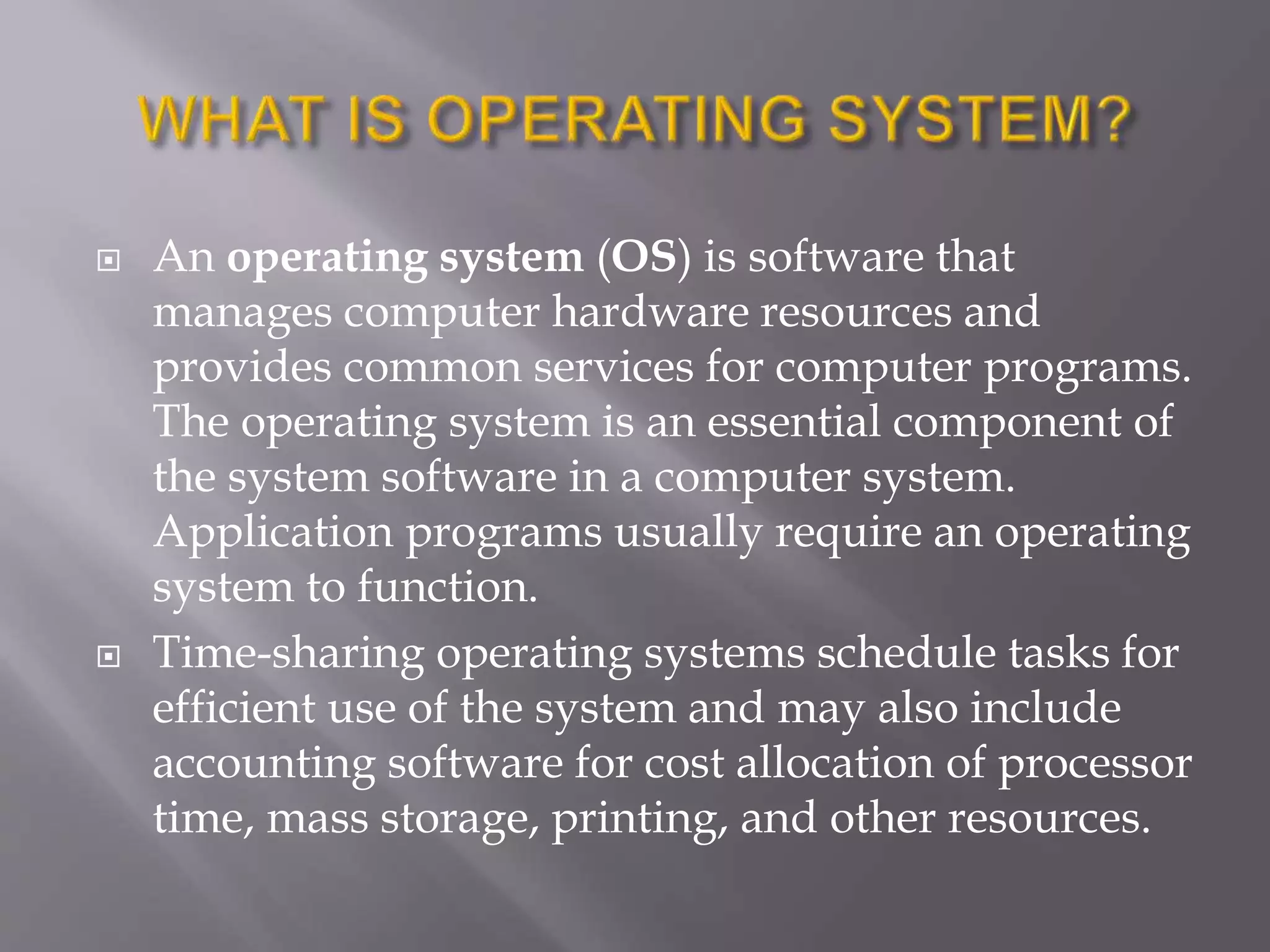 Operating system | PPTX