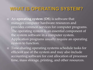 Operating system | PPT