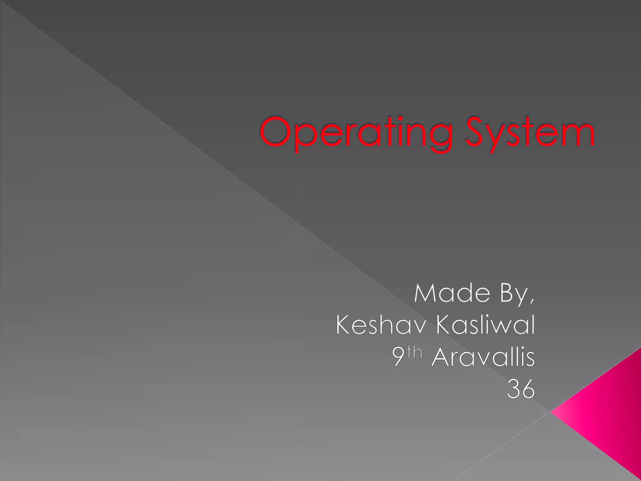 Operating system | PPT