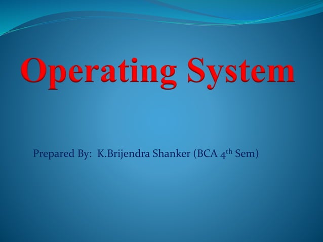 what is Operating system | PPTX