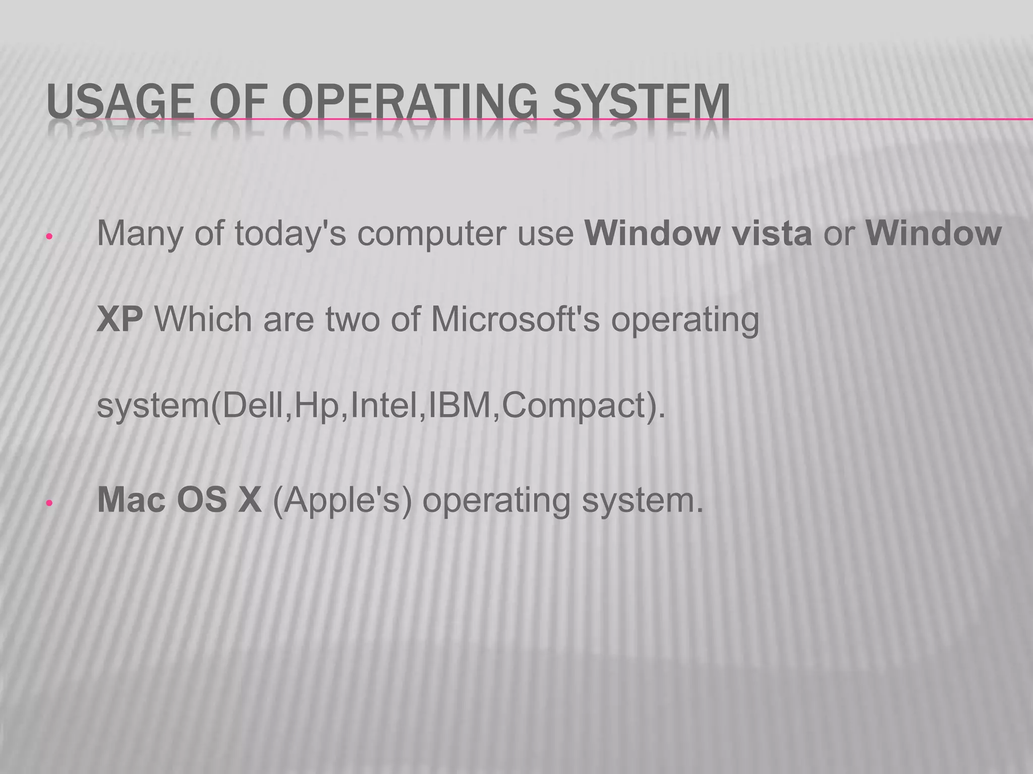 Computer Operating system | PPTX