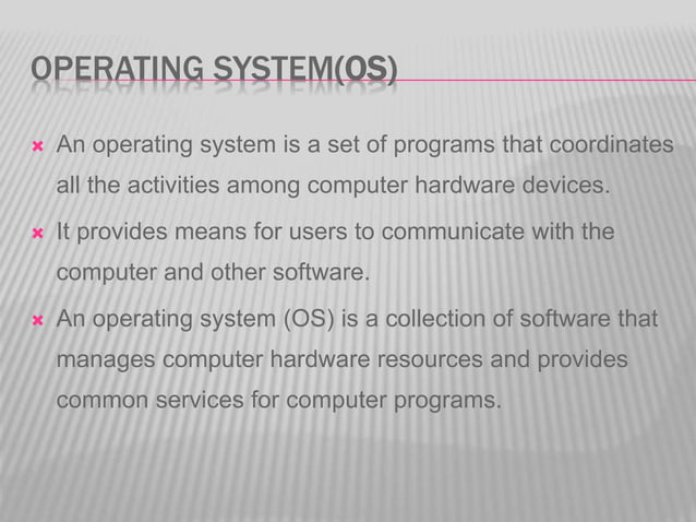 Computer Operating system | PPT