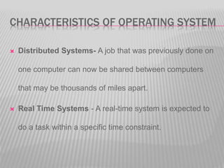 Computer Operating system | PPTX | Operating Systems | Computer Software and Applications