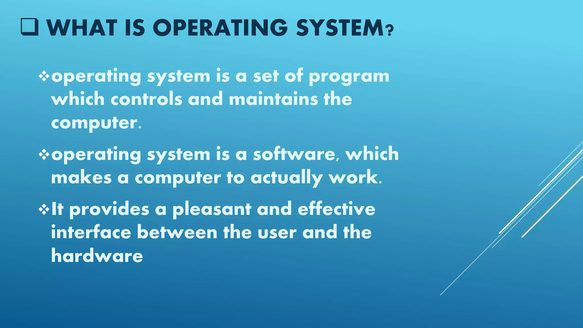 Operating system by hm | PPTX | Operating Systems | Computer Software and Applications