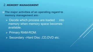 Operating system by hm | PPTX | Operating Systems | Computer Software and Applications
