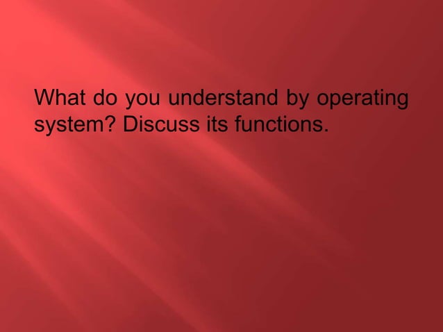 Operating System Ppt