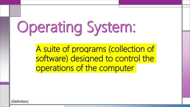 Operating System (Scheduling, Input and Output Management, Memory ...