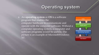 Operating system and its types | PPTX