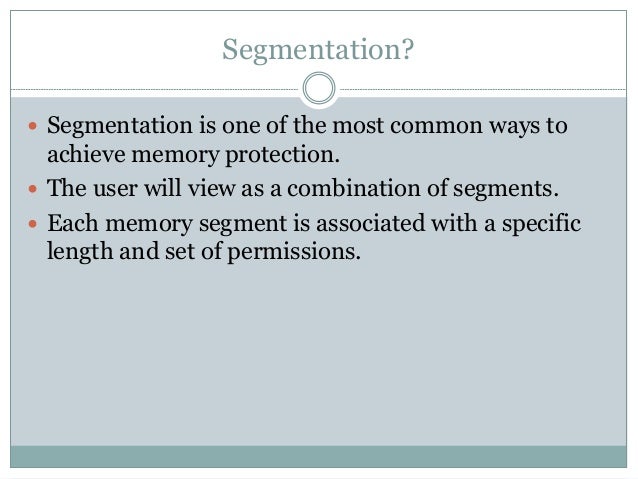 Operating system paging and segmentation