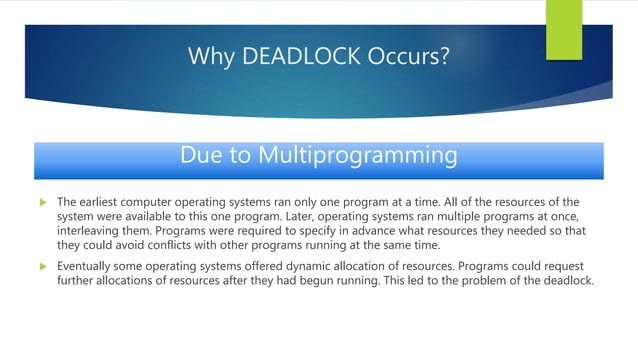 Operating system - Deadlock | PPTX