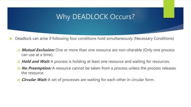 Operating system - Deadlock | PPTX