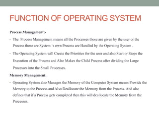 Neethu Narayanan- Operating System | PPTX