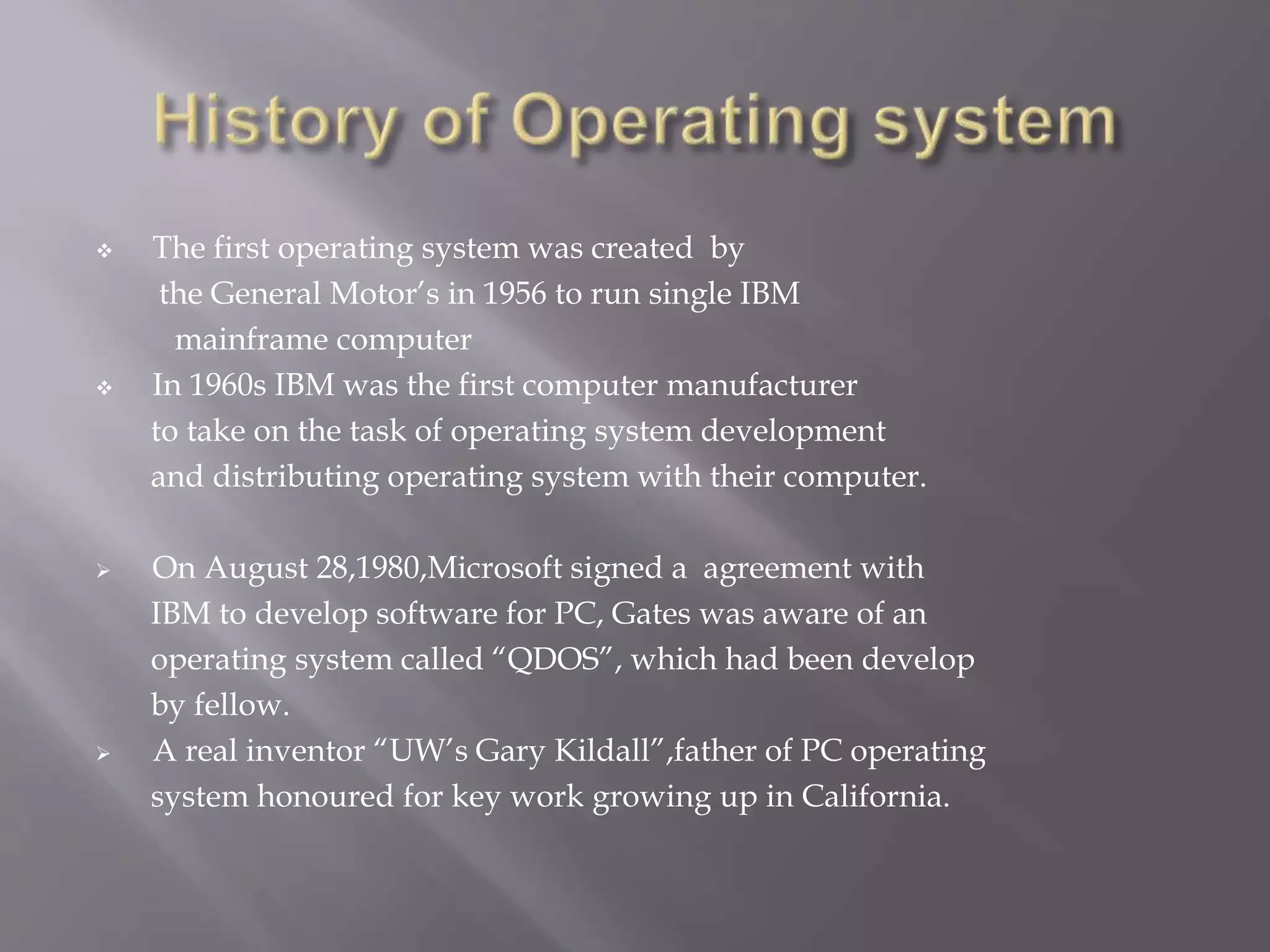 Computer Operating system(OS) | PPT