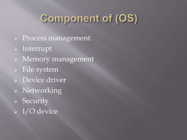 Computer Operating system(OS) | PPT