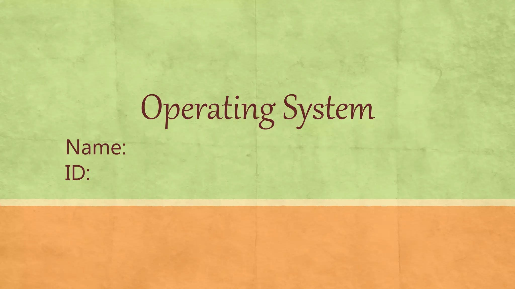 Operating system | PPT