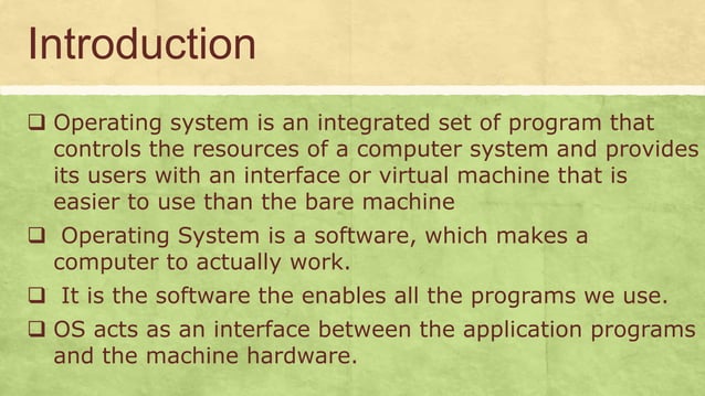 Operating system | PPT | Free Download