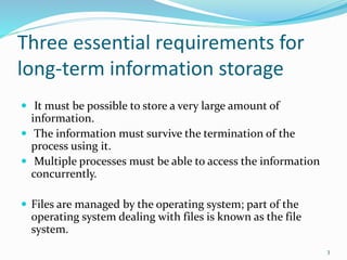 Operating system file system | PPTX