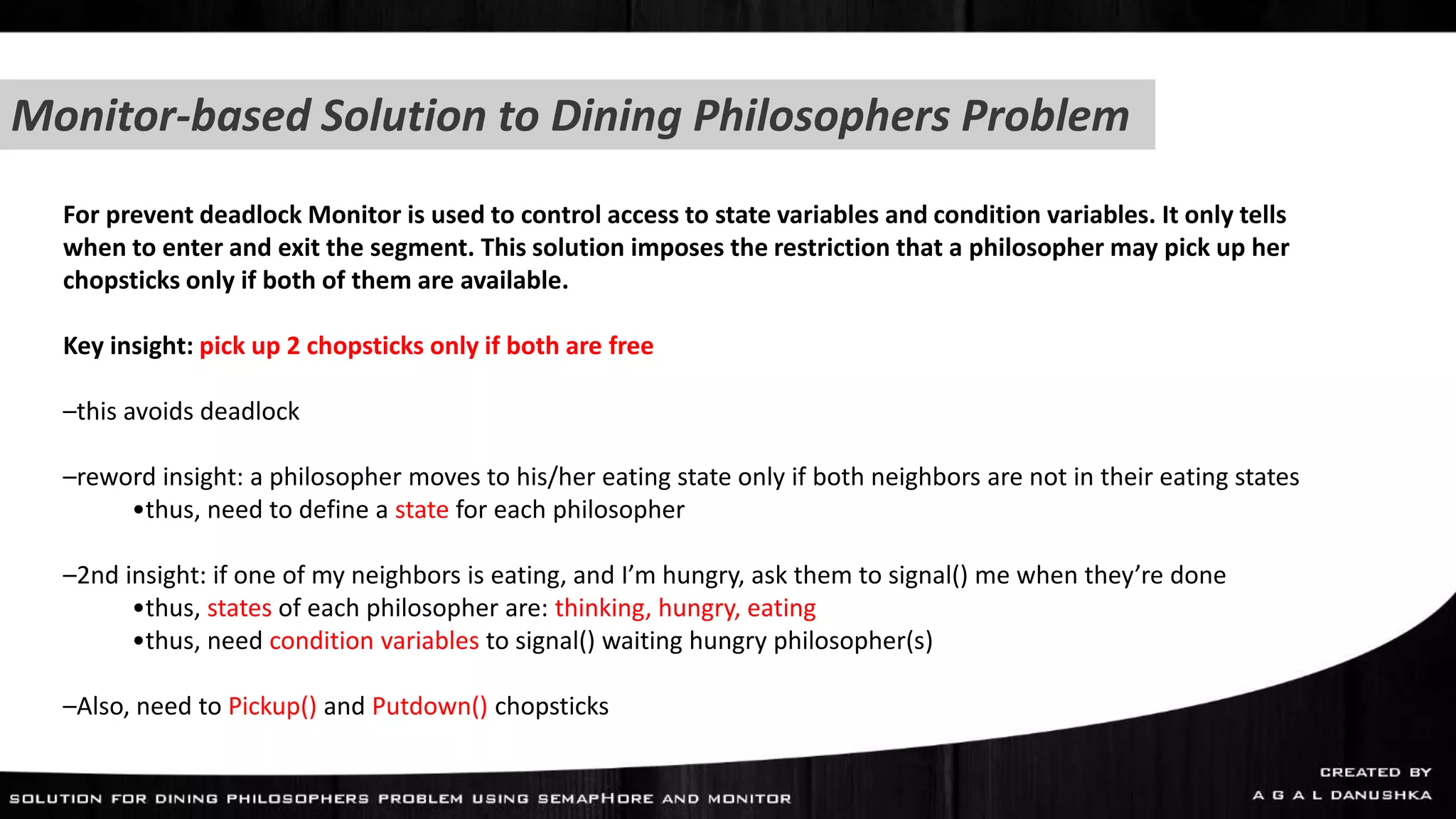 Dining Philosopher Problem and Solution | PPTX