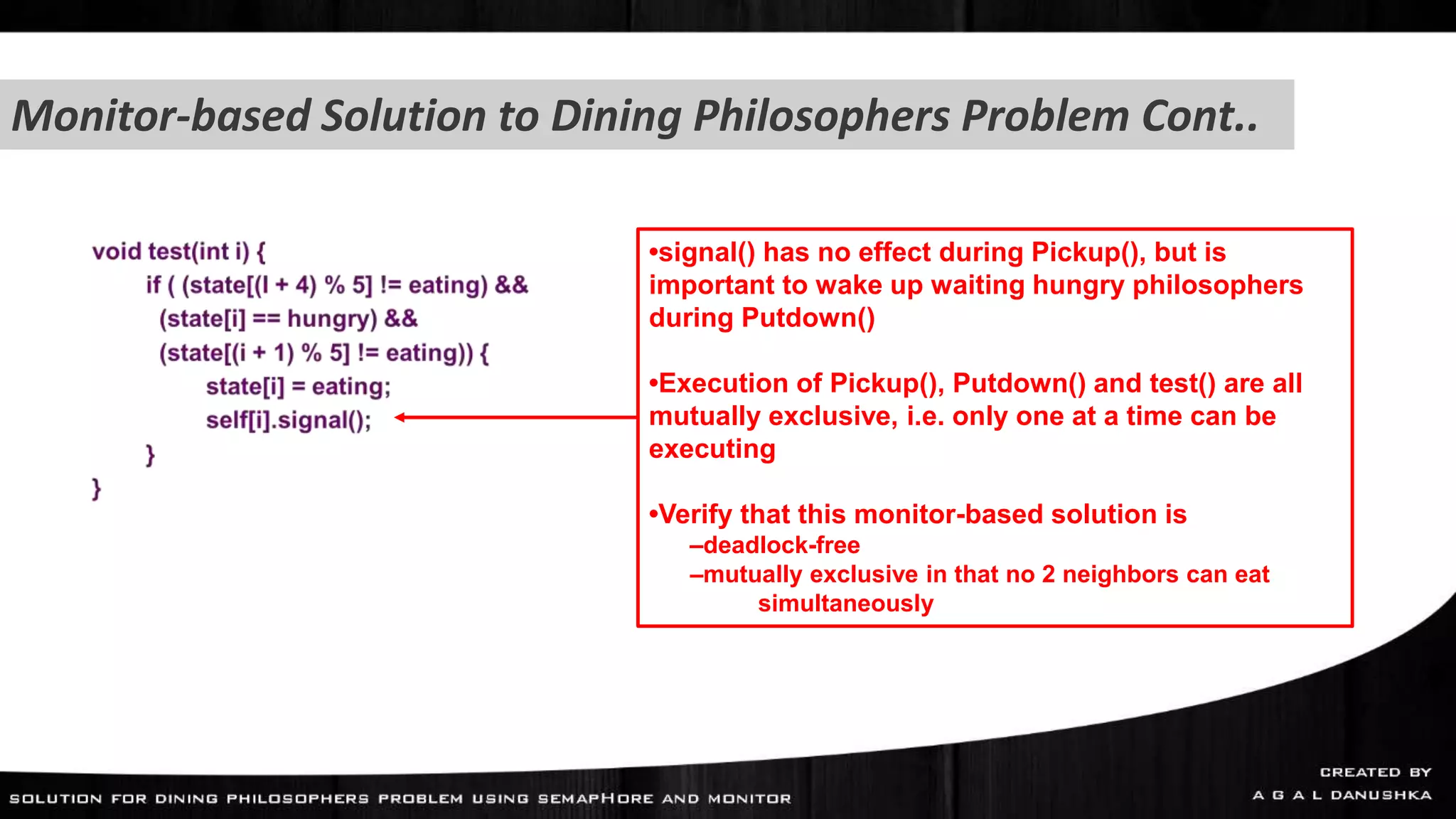 Dining Philosopher Problem and Solution | PPTX