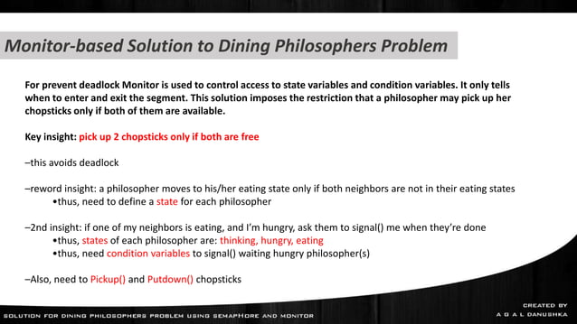 Dining Philosopher Problem And Solution Pptx Programming Languages Computing