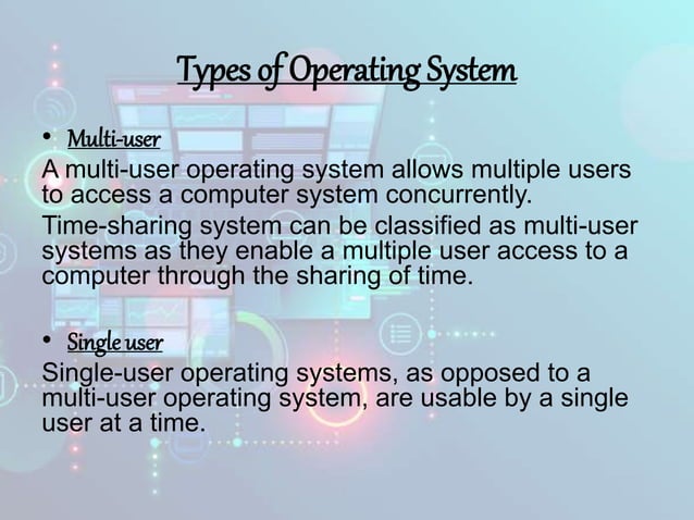 Operating system: COMPUTER | PPT