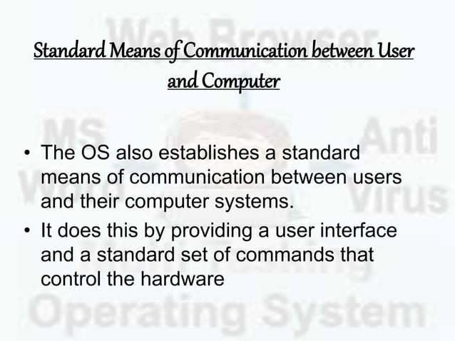 Operating system: COMPUTER | PPT