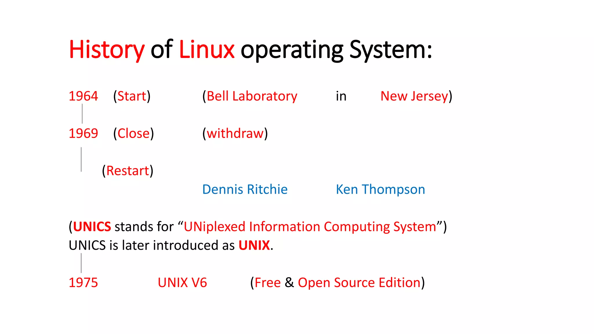 Operating System Introduction To Linux Ppt 