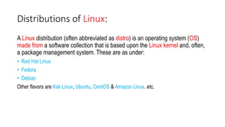 Operating system (Introduction to Linux) | PPTX