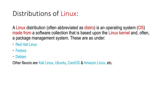 Operating system (Introduction to Linux) | PPTX