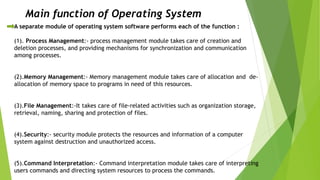 Presentation On Operating system | PPTX