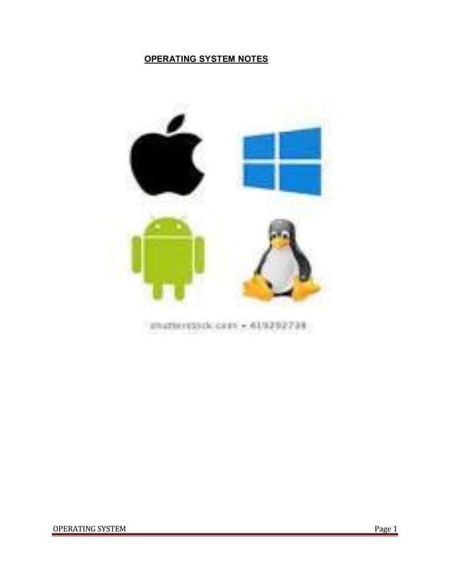 Operating System Pdf